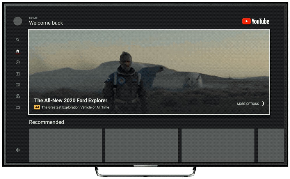 Anzeigen: YouTube bekommt den Masthead auf TV-Geräten
