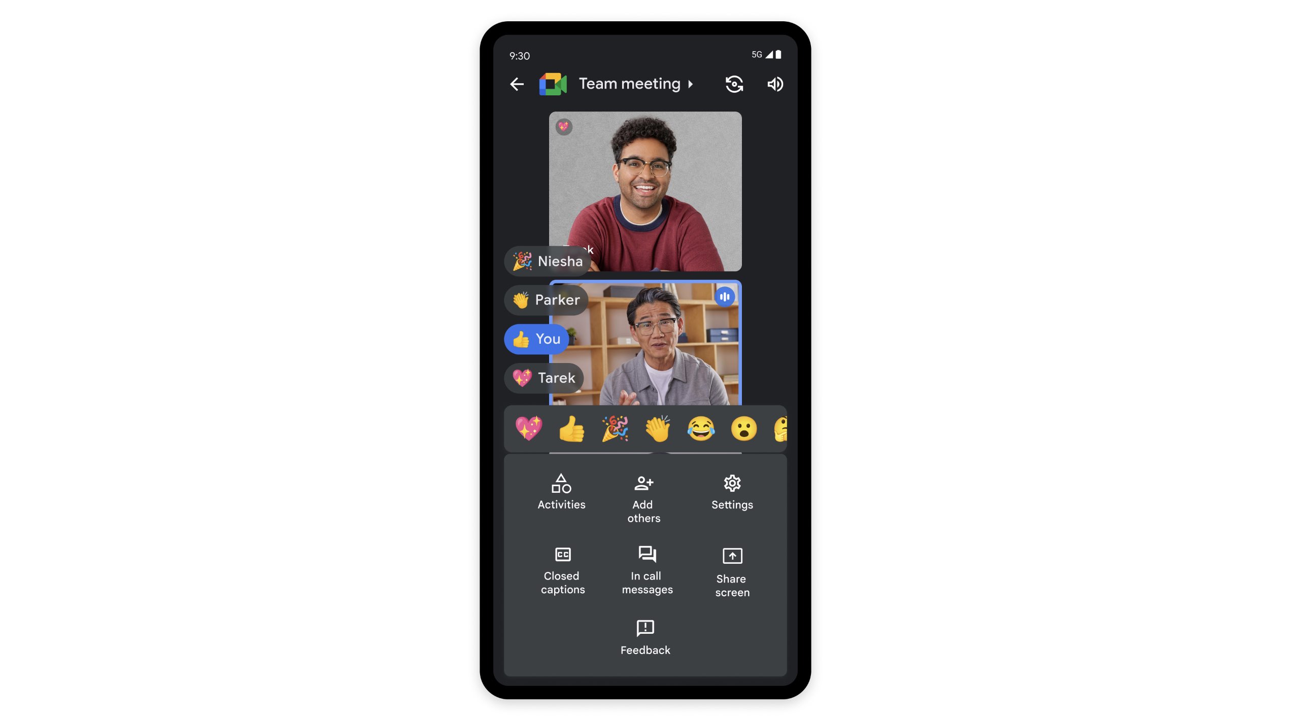 Google Meet erhält Emoji-Reaktionen