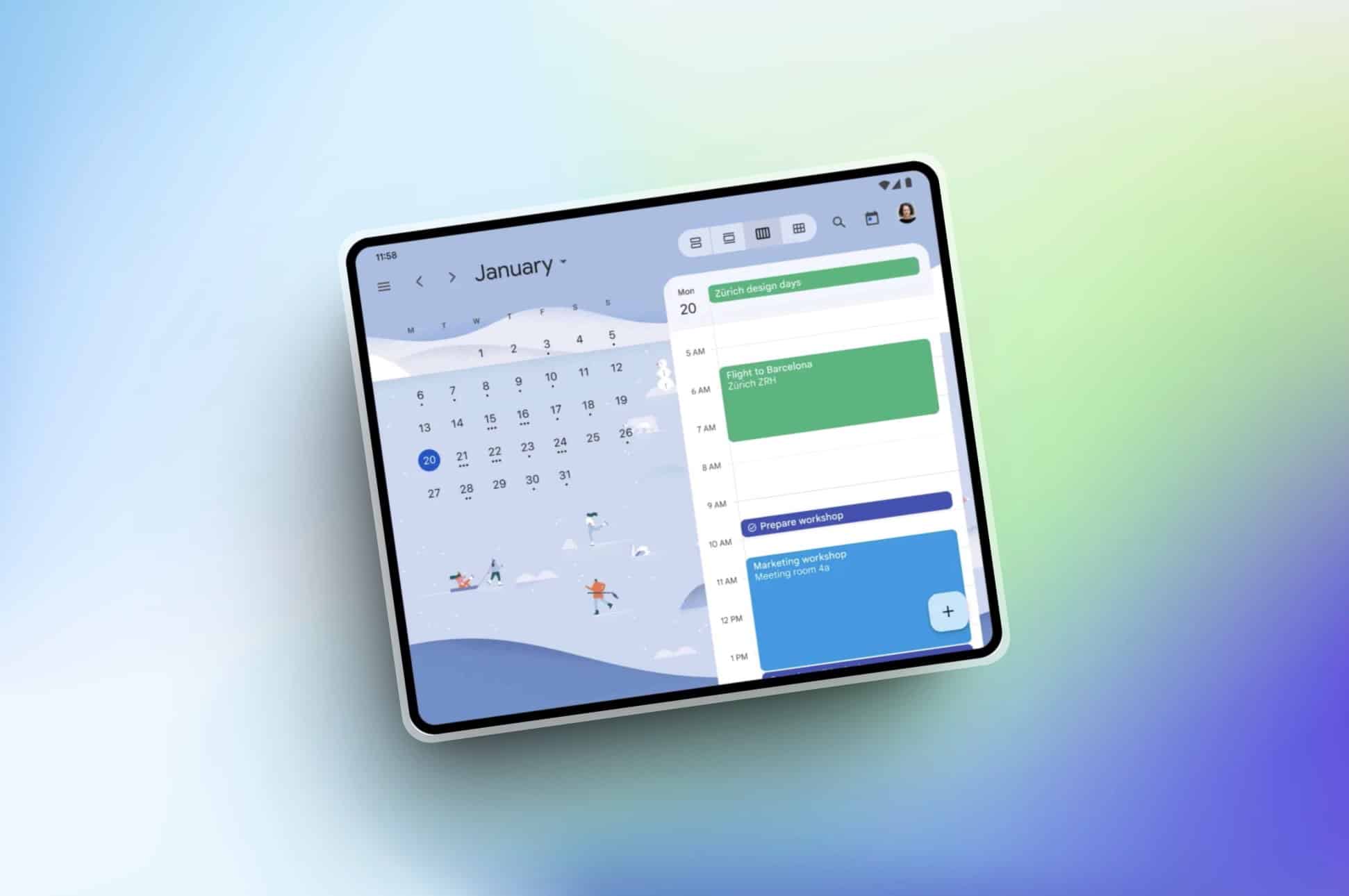 Neue Material Design Widgets für Google Kalender kommen