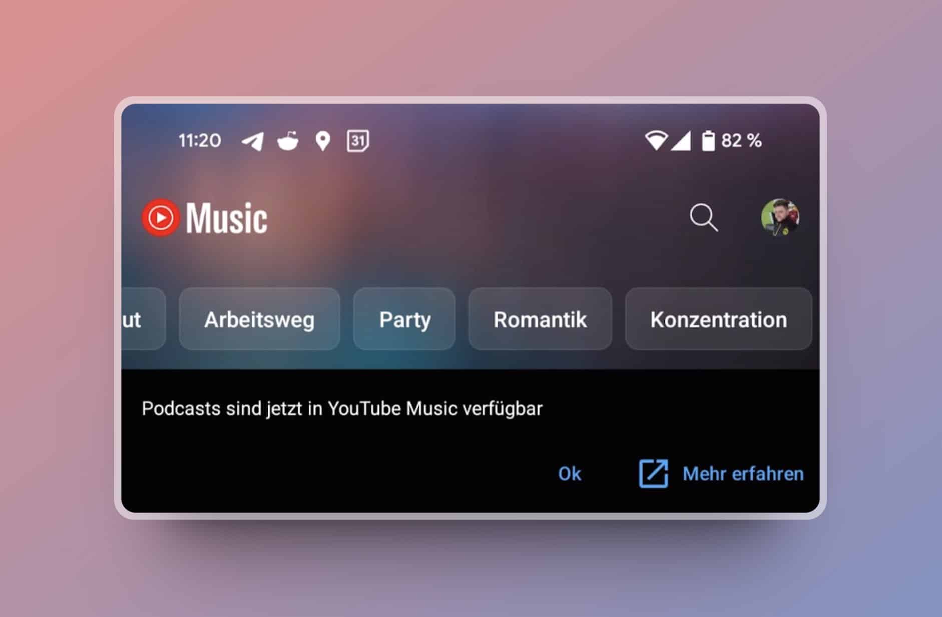 Podcasts in YouTube Music sind da, jedenfalls teilweise