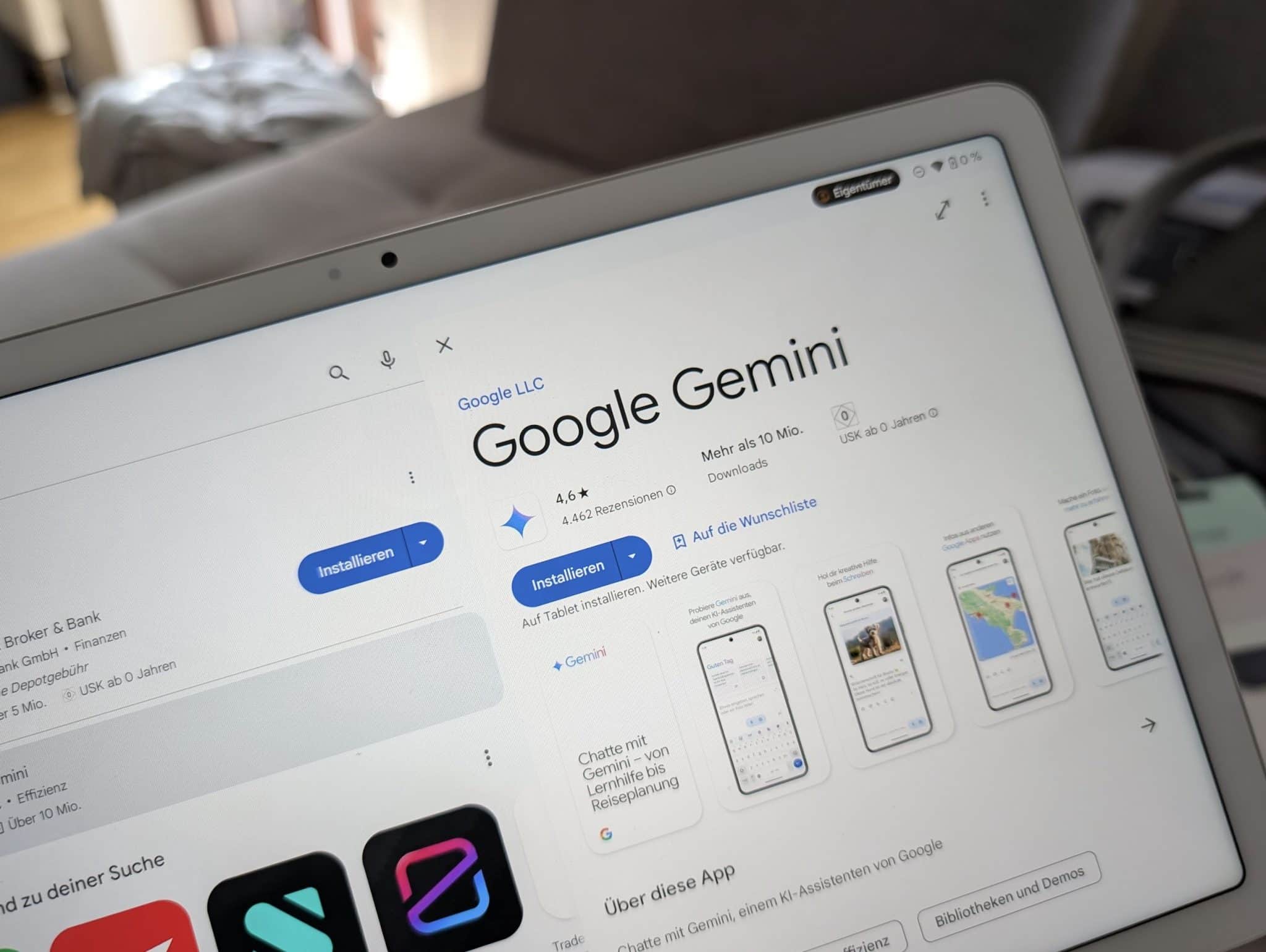 Google verbessert Gemini für Android-Tablets