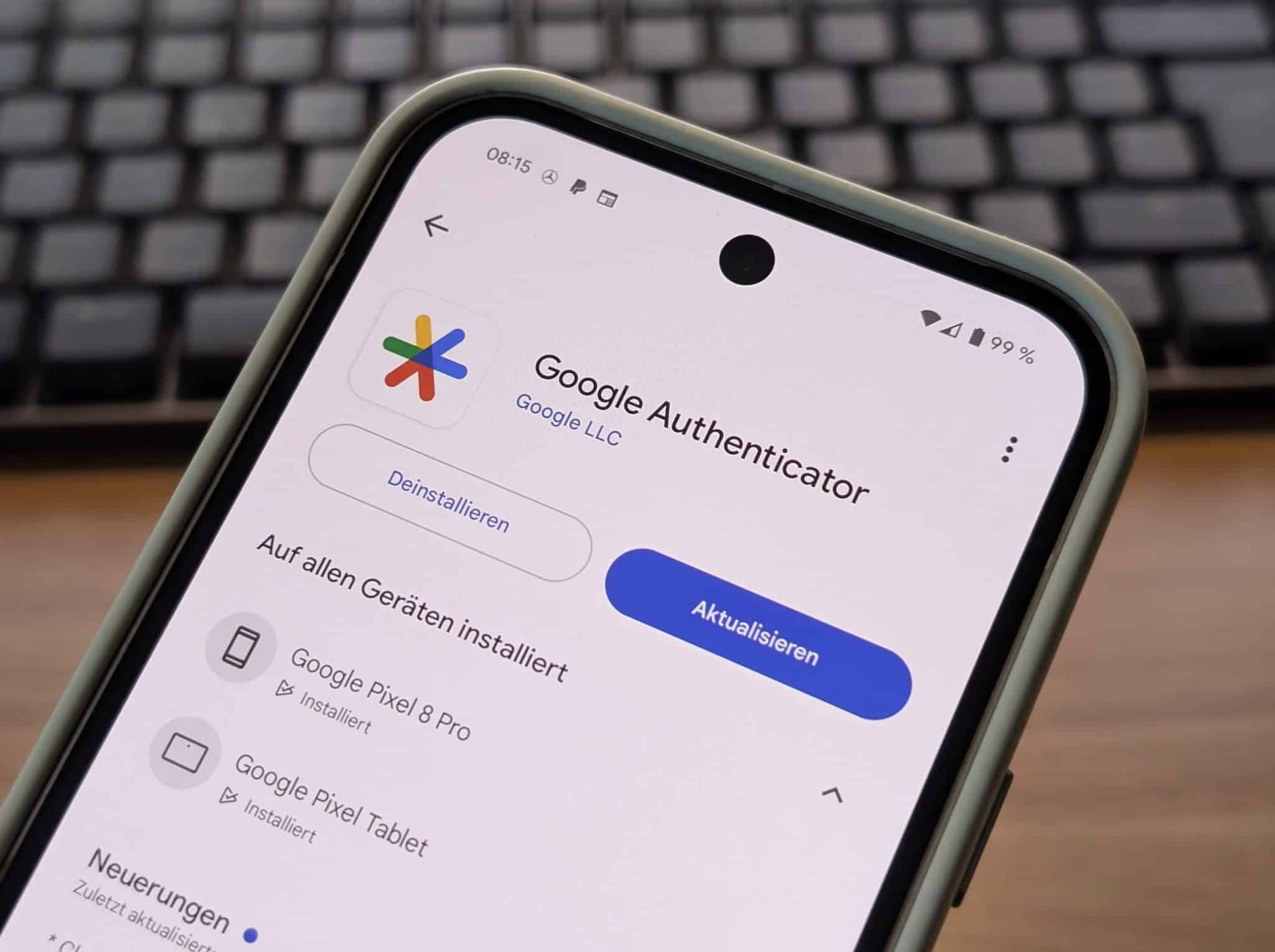 Google verpasst der Authenticator-App ein großes Update