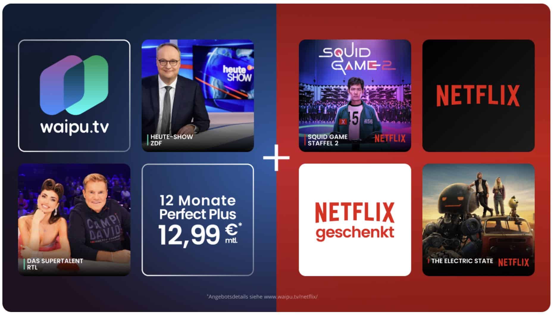 Waipu Perfect Plus: Neue Aktion bringt kostenloses Netflix mit